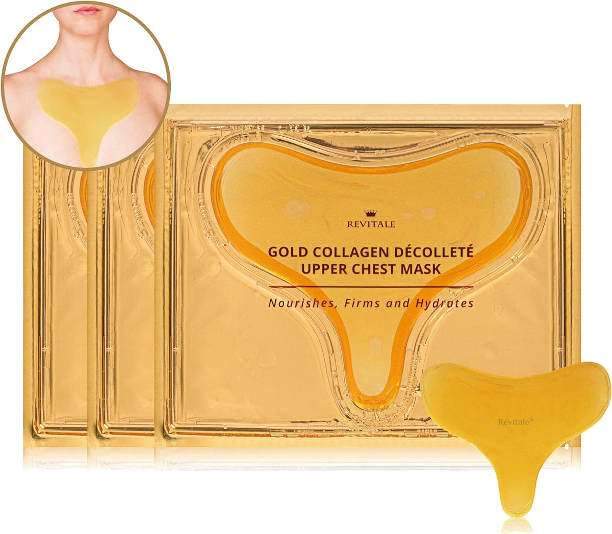 Revitale Collagen Décolleté Gold Upper Chest Mask – ECOLEDA